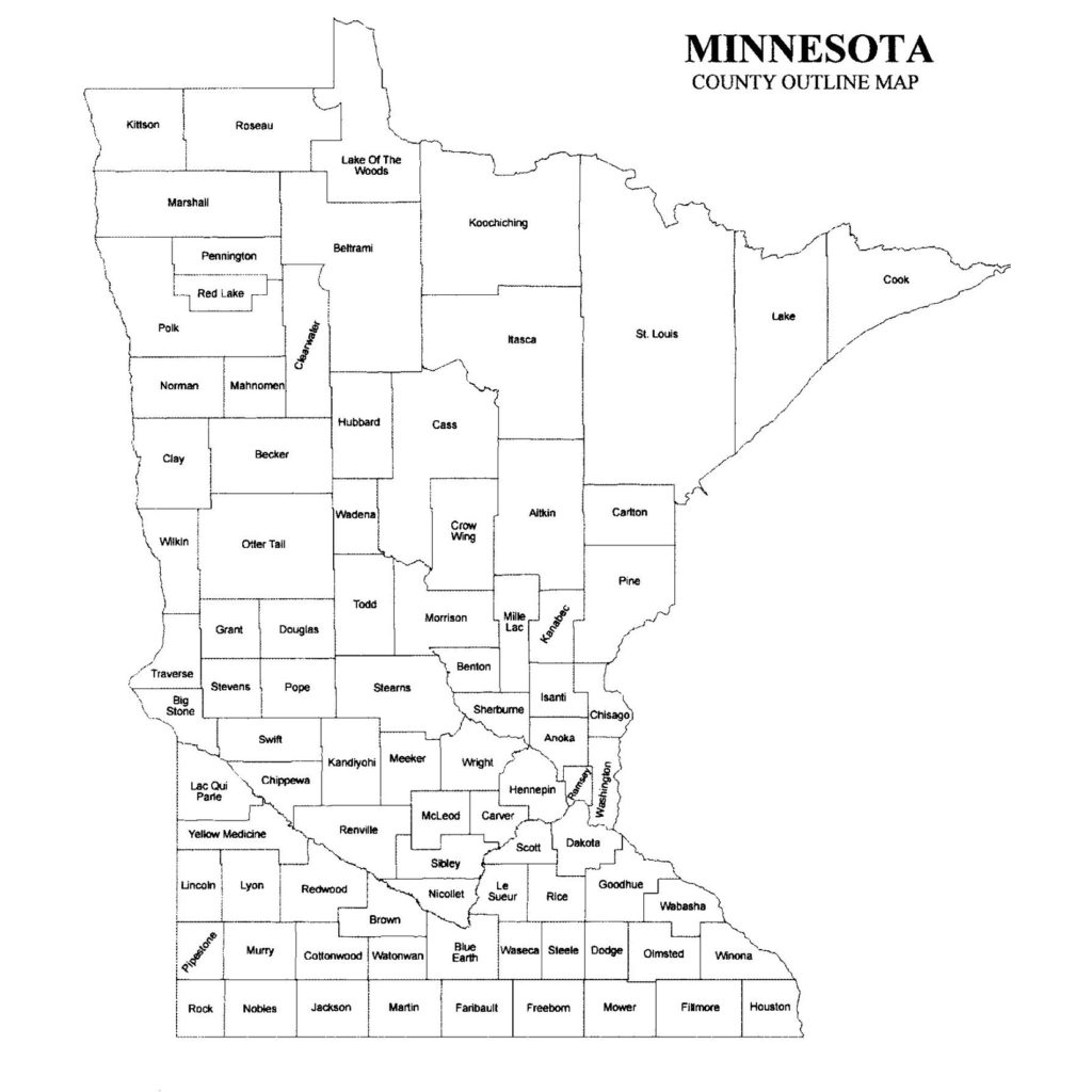 Minnesota County Map – Jigsaw-Genealogy