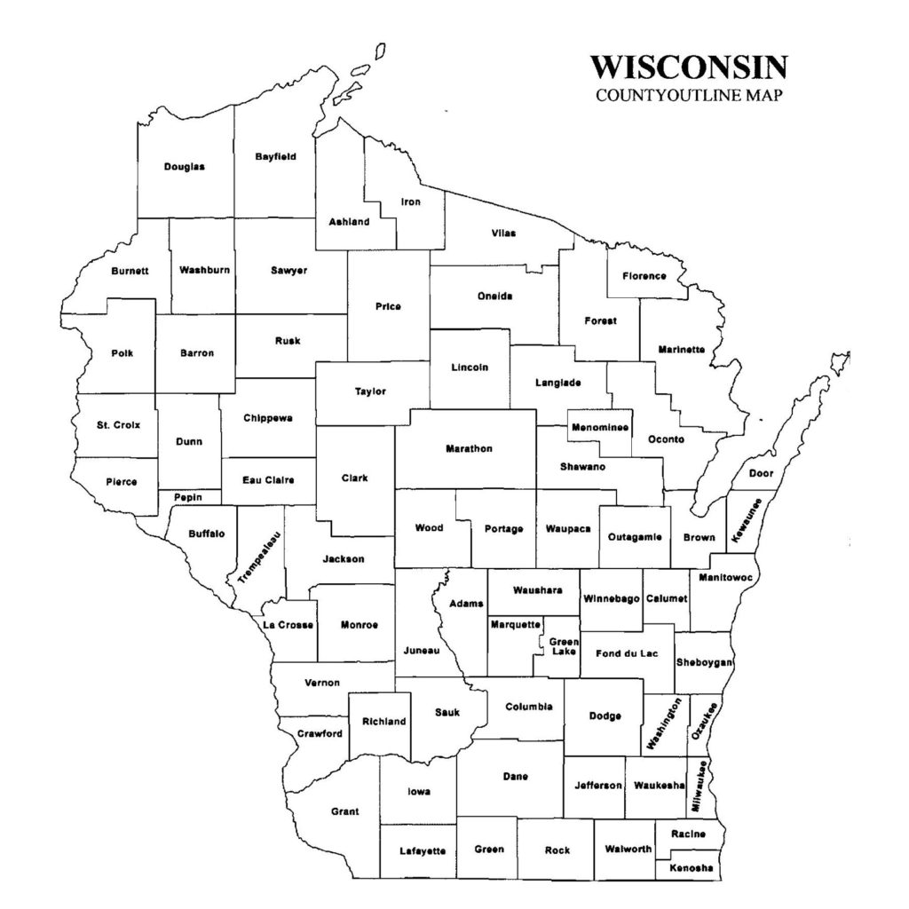 Wisconsin County Map – Jigsaw-Genealogy